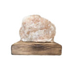 Persian Glow Salt Lamp - Handcrafted with Wooden Base (Sakhreh Model) - ShopiPersia