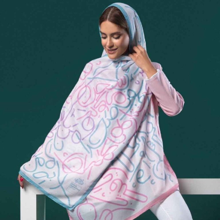 Persian Printed Shawl Artistic & Lightweight Sokhan - ShopiPersia