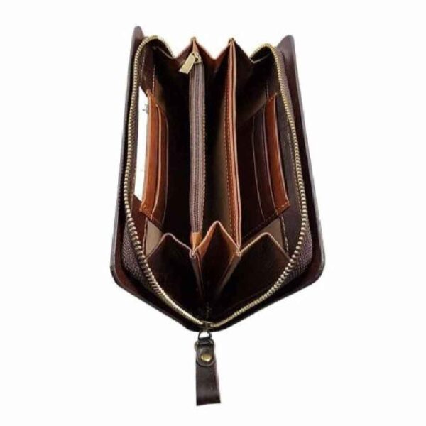 Persian Real Leather Long Wallet for Women Handcrafted Alma - ShopiPersia