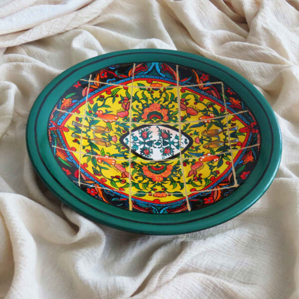 Persian Decorative Pottery Wall Plate Hand-Painted Tile - ShopiPersia
