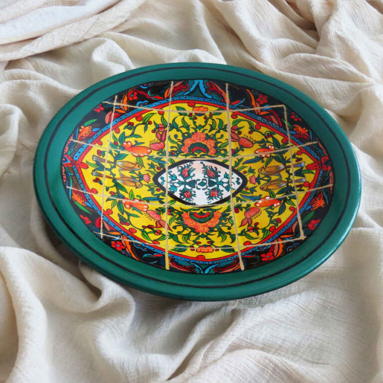 Persian Decorative Pottery Plate Hand-Painted Tile - ShopiPersia