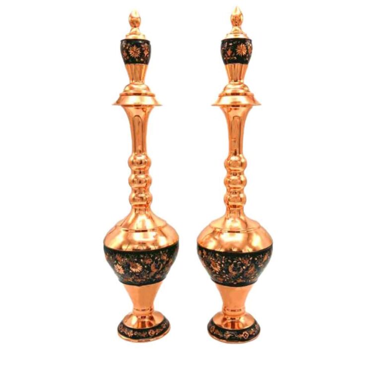 Decorative Copper Bottle Handcrafted Persian Engraved Esalat (2x ...