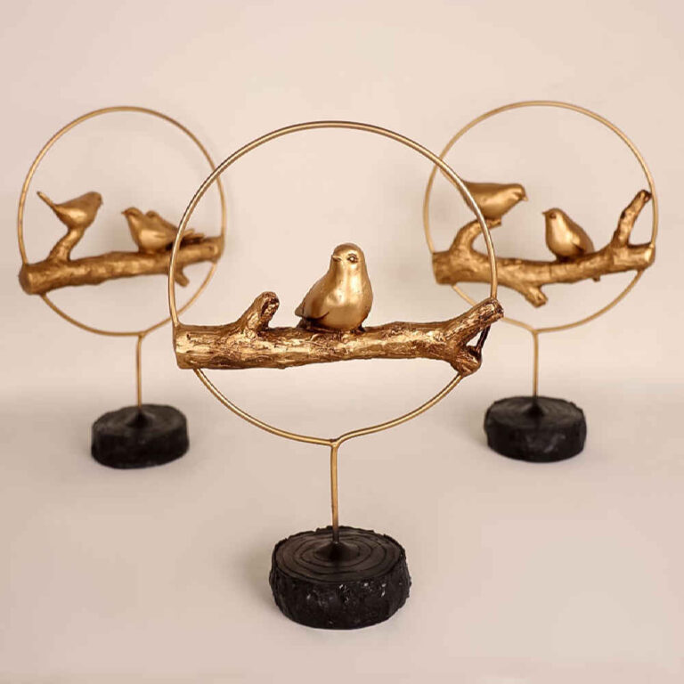 Set of 3 Realistic Sparrow Figurines - Lifelike Bird Sculptures ...