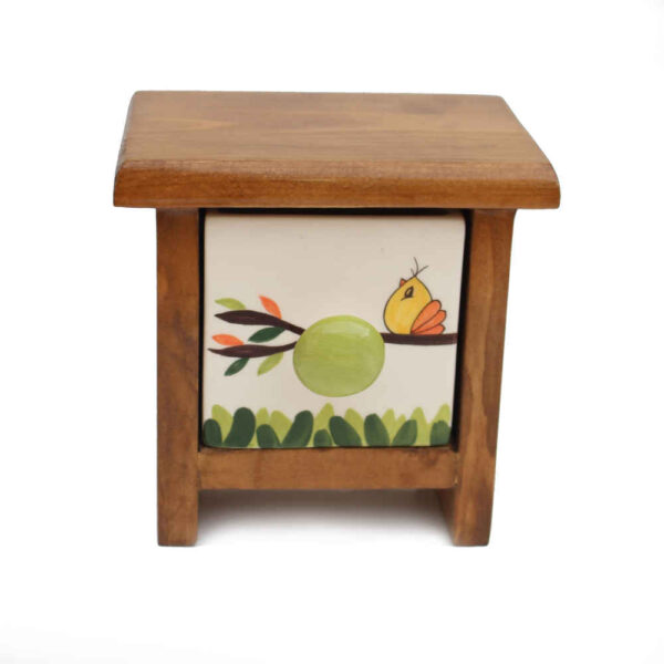 Handcrafted 1 Ceramic Drawers Chest with Wooden Box - ShopiPersia