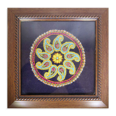 Framed Embroidered Textile Wall Art Model Taranom - ShopiPersia