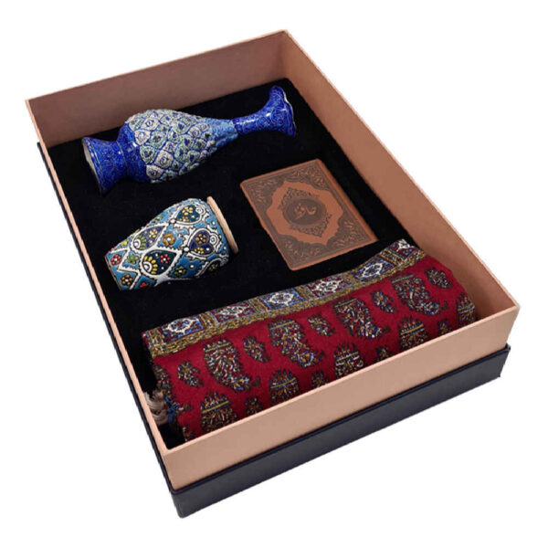 Treasured Persian Artisanal Gift Set Vase and Hafez Book - ShopiPersia