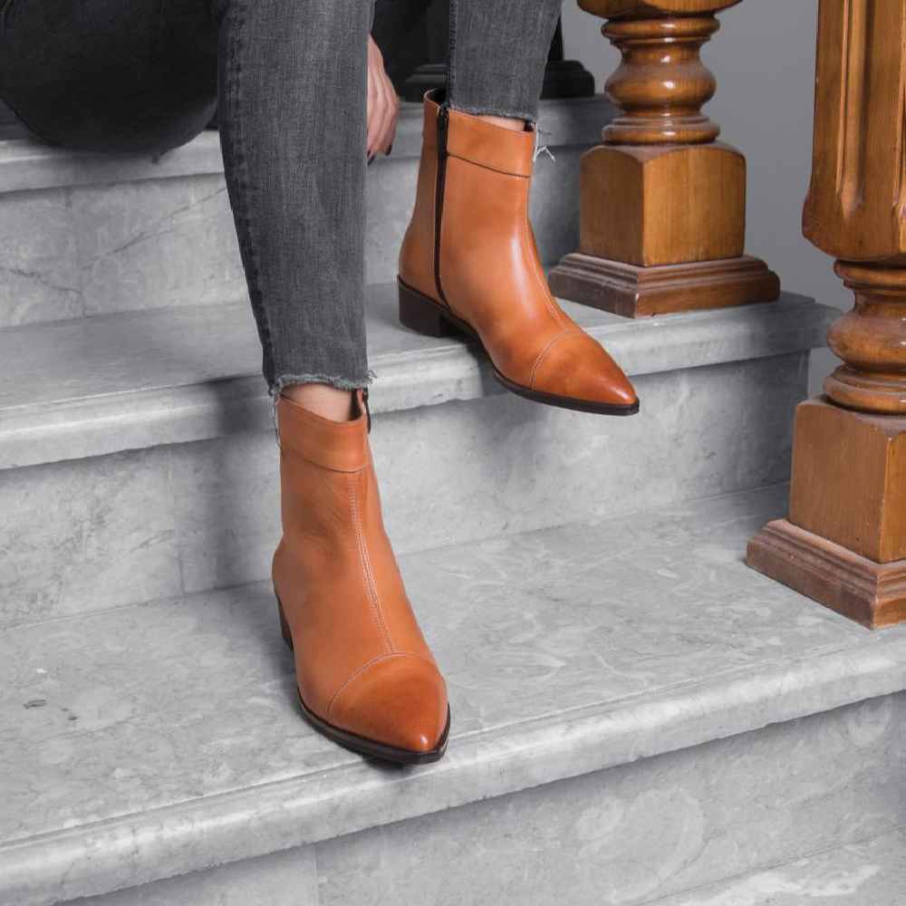 Ankle Leather Boots for Women – Model 115 - ShopiPersia