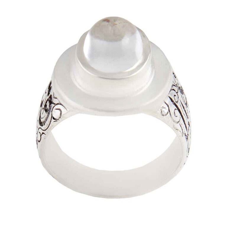 Persian Agate Silver Ring for Men Elegance Ashki - ShopiPersia