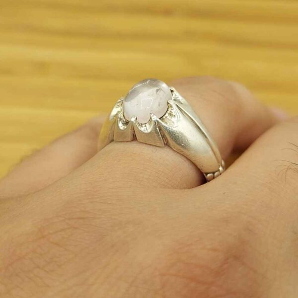 Persian Silver Ring with Dur-e Najaf For Men Borhan
