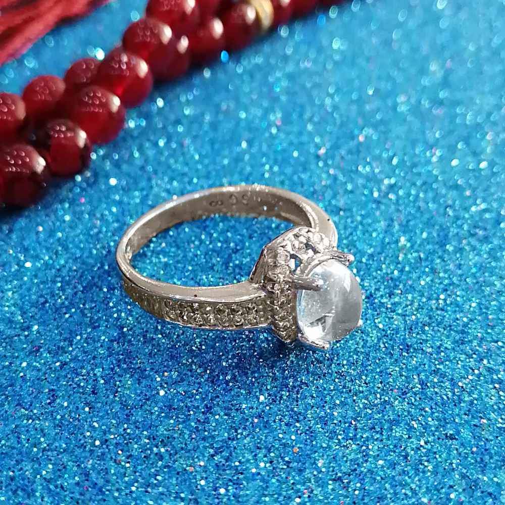 Dur-e Najaf Silver Ring For Women Engagement Bliss Tara