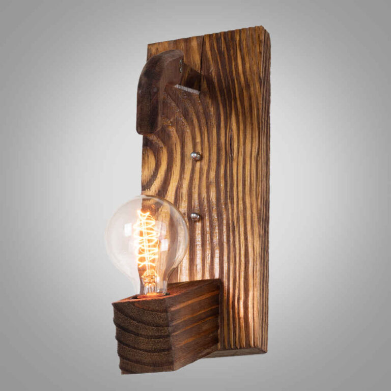 Wooden Wall Lamp Sconce Model U7 - ShopiPersia