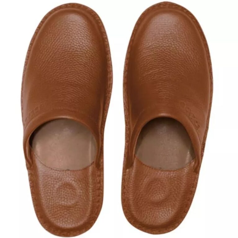 Nalain Mules Islamic Style with Real Leather for Men - ShopiPersia