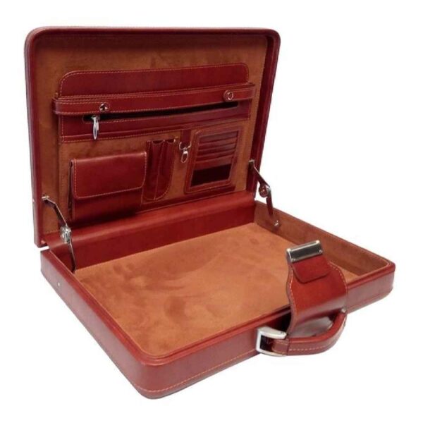Persian Leather Briefcase - Borzoo Model - ShopiPersia