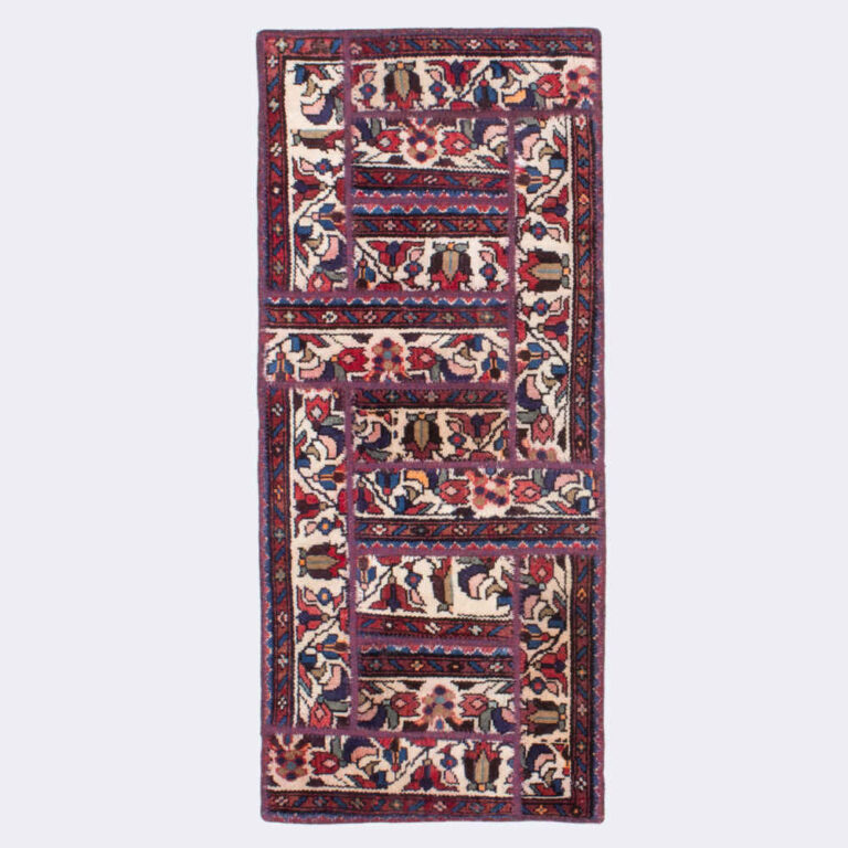 Hand-Knotted Persian Patchwork Collage Rug Kavir - ShopiPersia