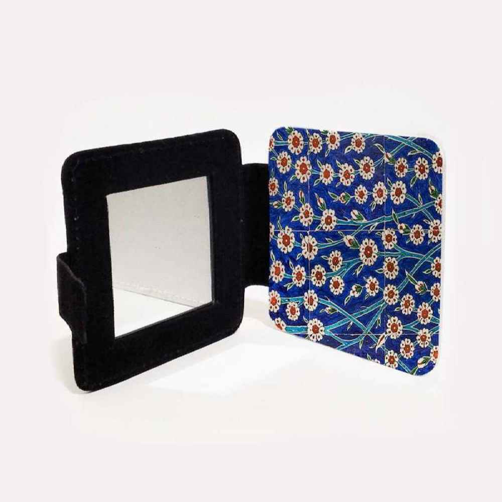Pocket Mirror with Persian Inspired Floral Pattern - ShopiPersia