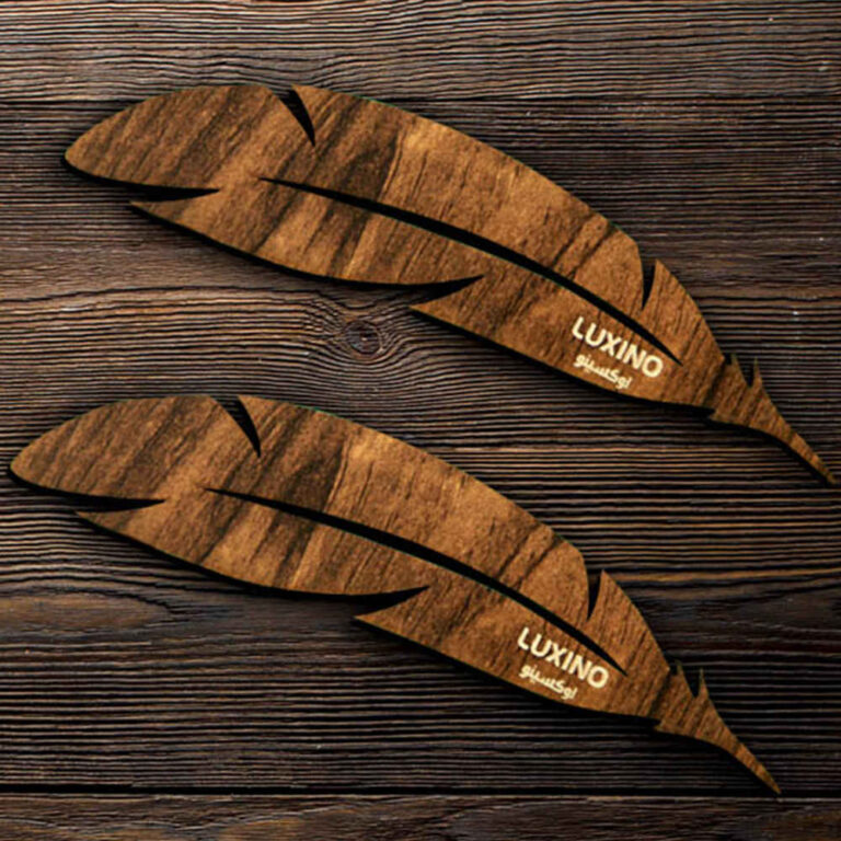 Artistic Persian Inspired Wooden Bookmark Feather Shaped - Set of 2 ...