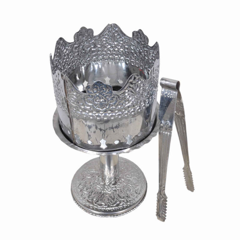 Esfand and Bakhoor Burner - Classic Steel Rumi Design - ShopiPersia