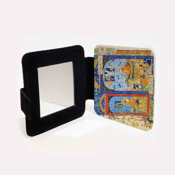 Pocket Mirror with Persian Inspired Miniature Art - ShopiPersia