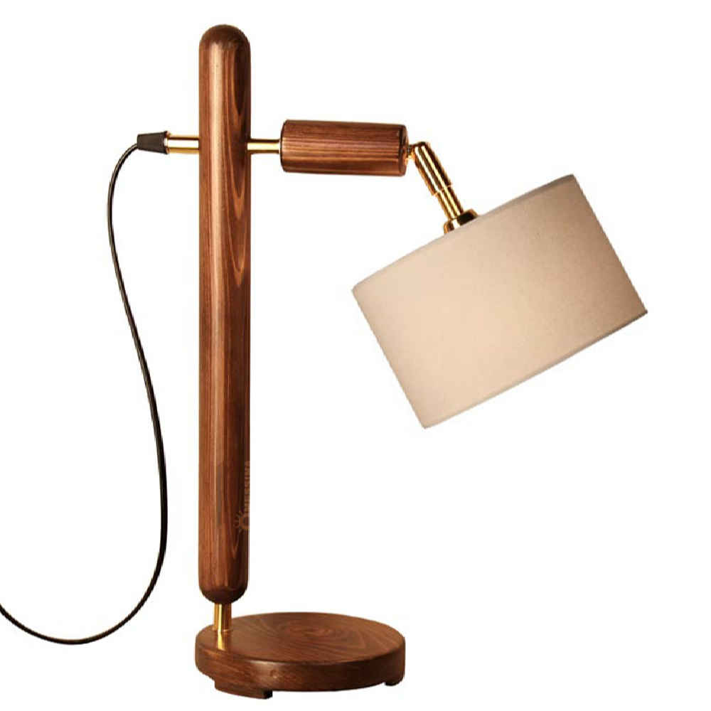 Wooden Adjustable Desk Lamp Handcrafted N21 - ShopiPersia