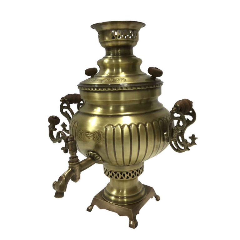 Persian Brass Samovar Decorative Coal Tea Maker 3-Liter - ShopiPersia