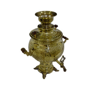 Decorative Coal Samovar Brass Traditional Persian Floral Motifs 6-Liter ...