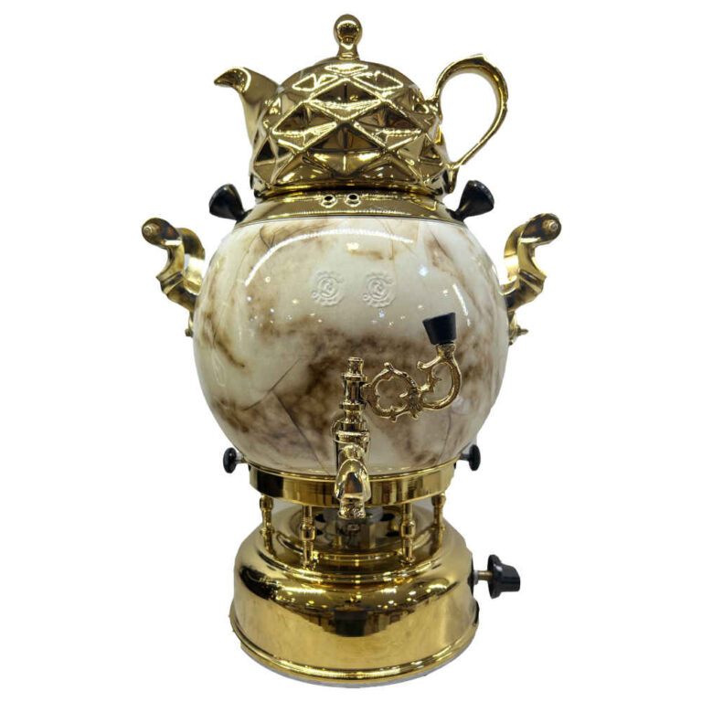 Gas Samovar Tea Maker with Teapot Modern Geometric Design Marble 6 ...