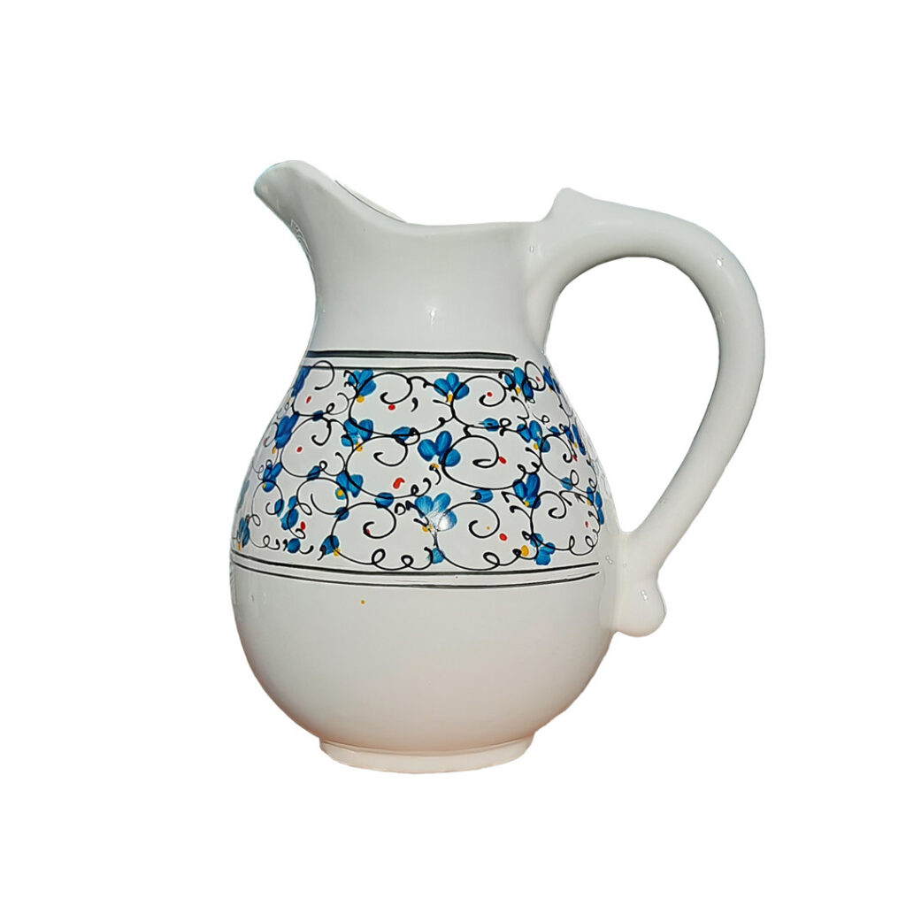 Decorative White Pottery Pitcher Model Sadaf - ShopiPersia