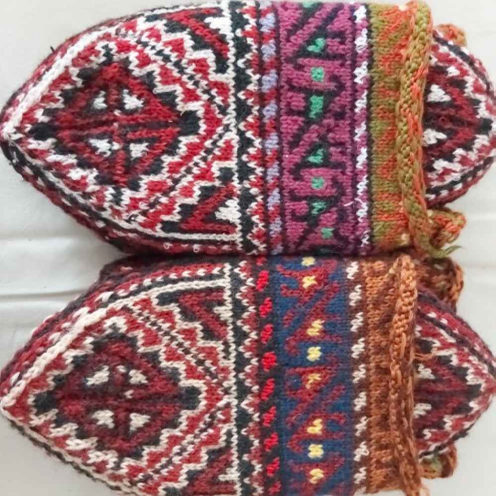 Persian Handwoven Cotton Socks for Women Knitted Alborz - ShopiPersia