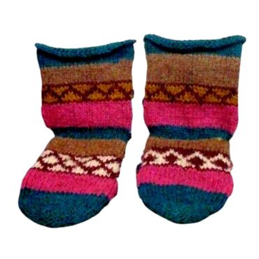 Persian Handwoven Wool Socks for Women Knitted Ahmad - ShopiPersia
