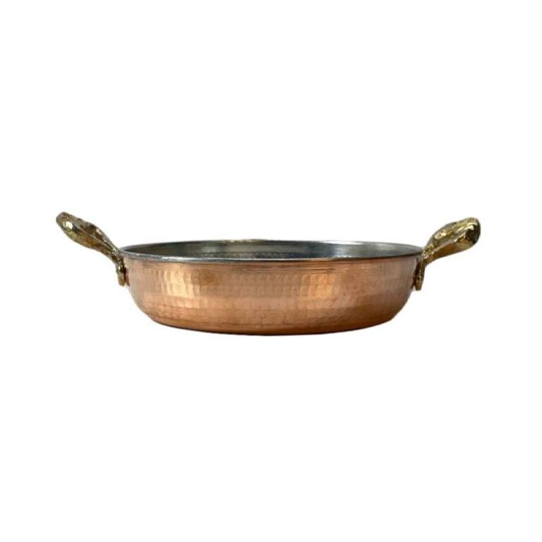 Handmade Persian Copper Frying Pan Model Azin - ShopiPersia