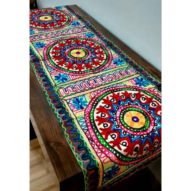 Hand Embroidered Table Runner Model Vala - ShopiPersia