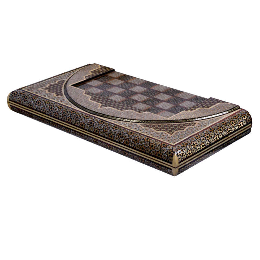 Persian Khatamkari Wood Chess Board Model Royal - ShopiPersia