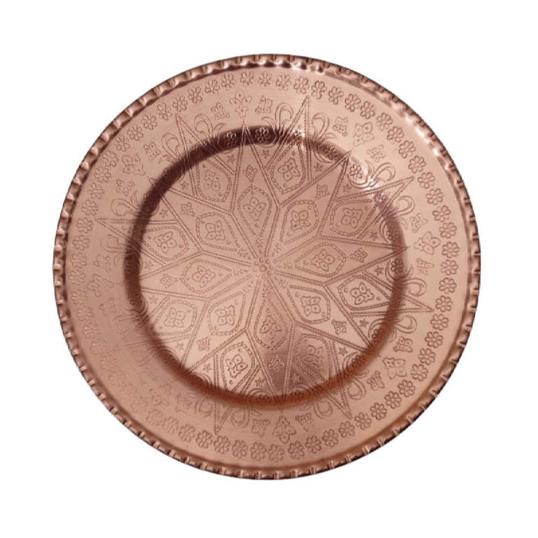 Hammered Copper Dinnerware Plate - Model Barman - ShopiPersia
