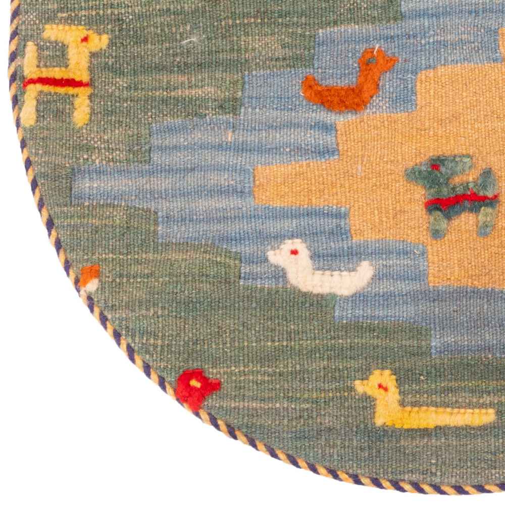 Persian Kilim Cushion Cover - Handwoven Animals Design - ShopiPersia