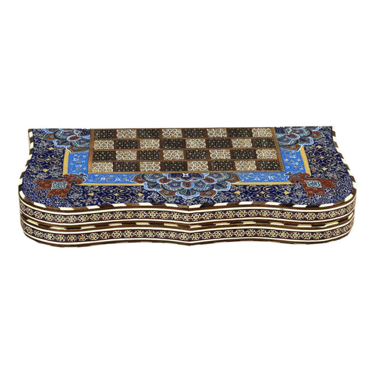 Persian Khatamkari Wood Chess Board Model Foad - ShopiPersia