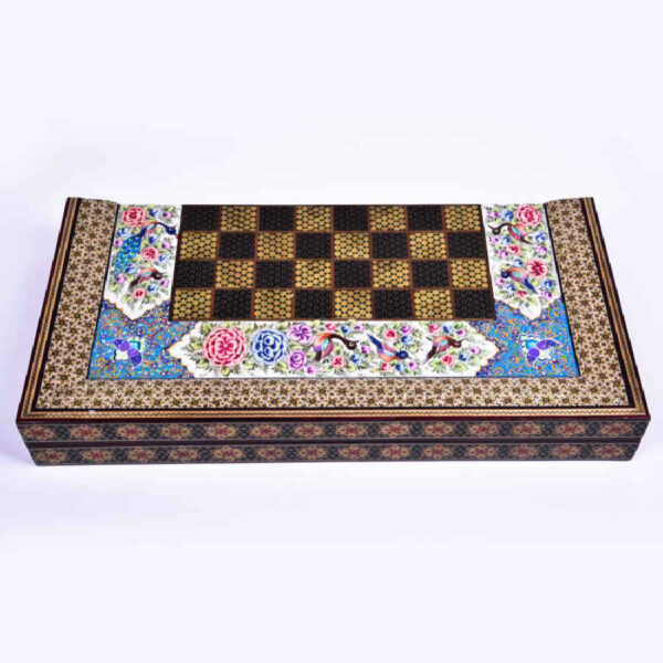 Persian Khatamkari Wood Chess Board Model Jalal - ShopiPersia