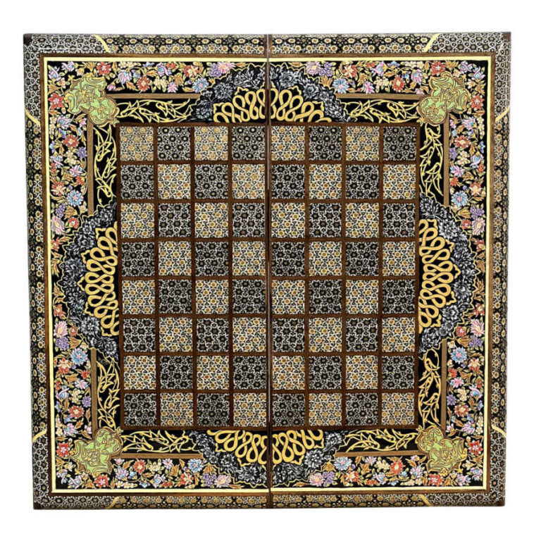 Persian Khatamkari Chess Board Model Foad - ShopiPersia