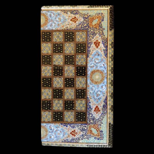 Persian Marquetry Chess Board Tazhib - ShopiPersia