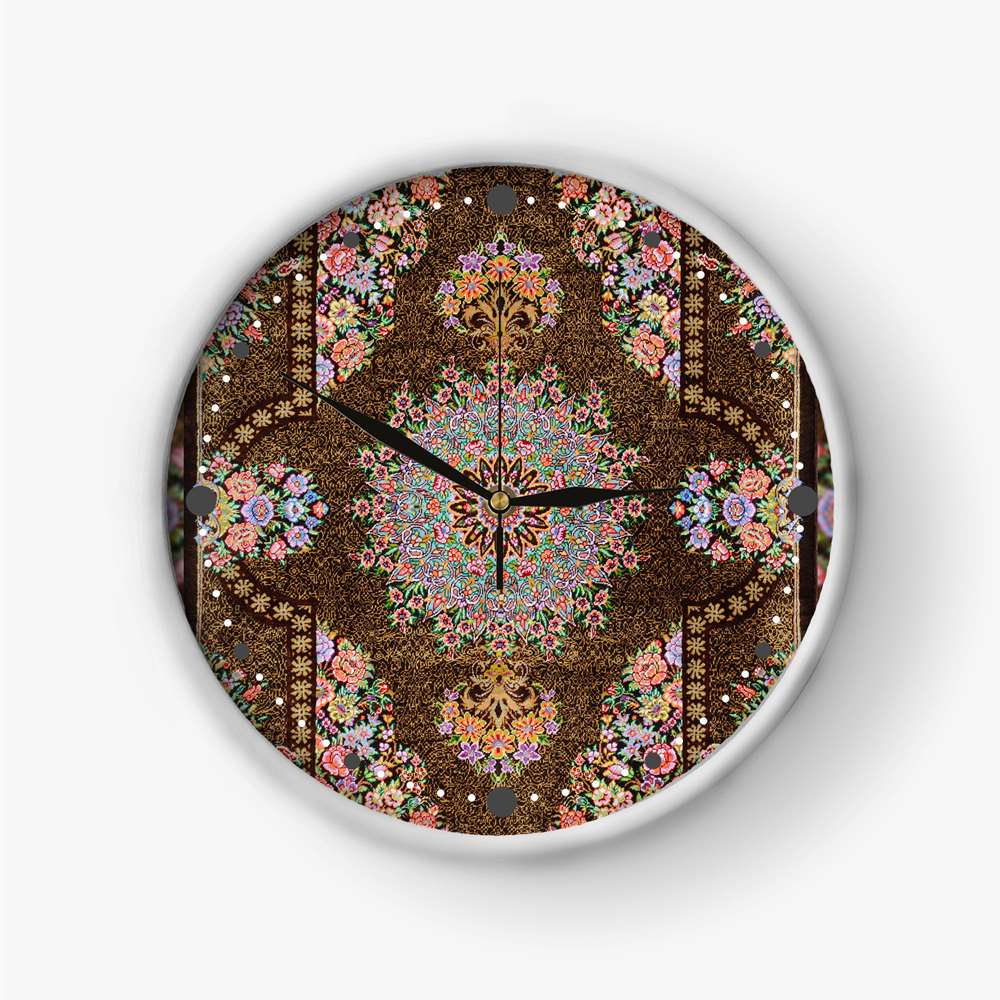 Persian-Inspired Analog Patterned Wall Clock - Ghali - ShopiPersia