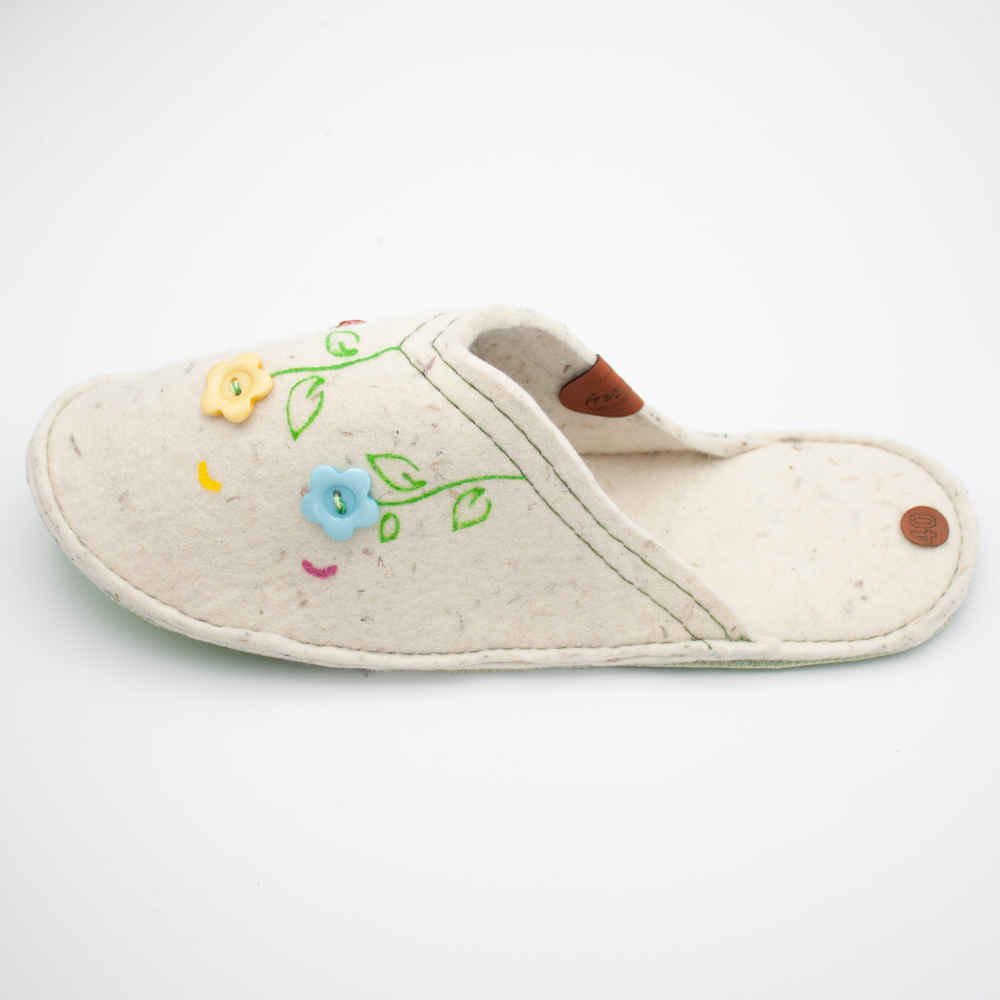 Persian Felt Slippers – Floral Design - ShopiPersia