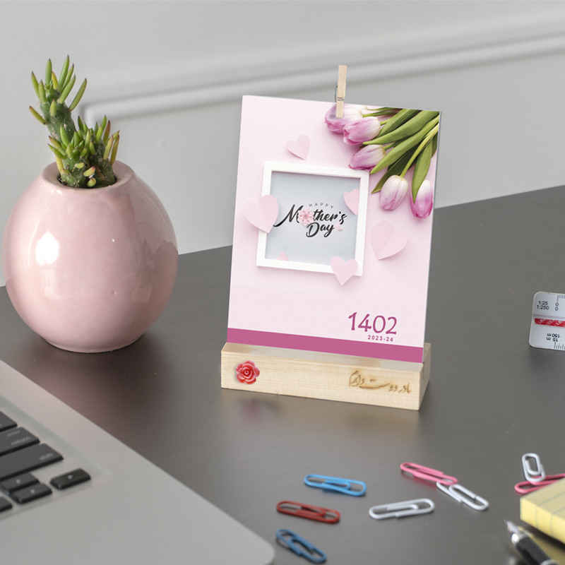1402 Persian Mini Desk Calendar Model Mother Day - ShopiPersia
