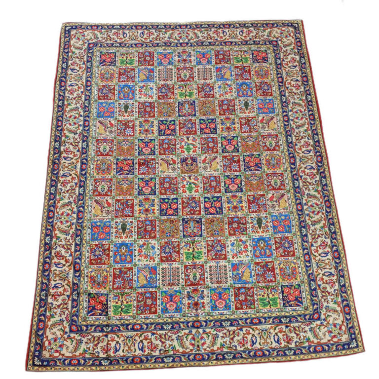 Persian Rug-Inspired Velvet Woven Floor Mat Kheshti - ShopiPersia