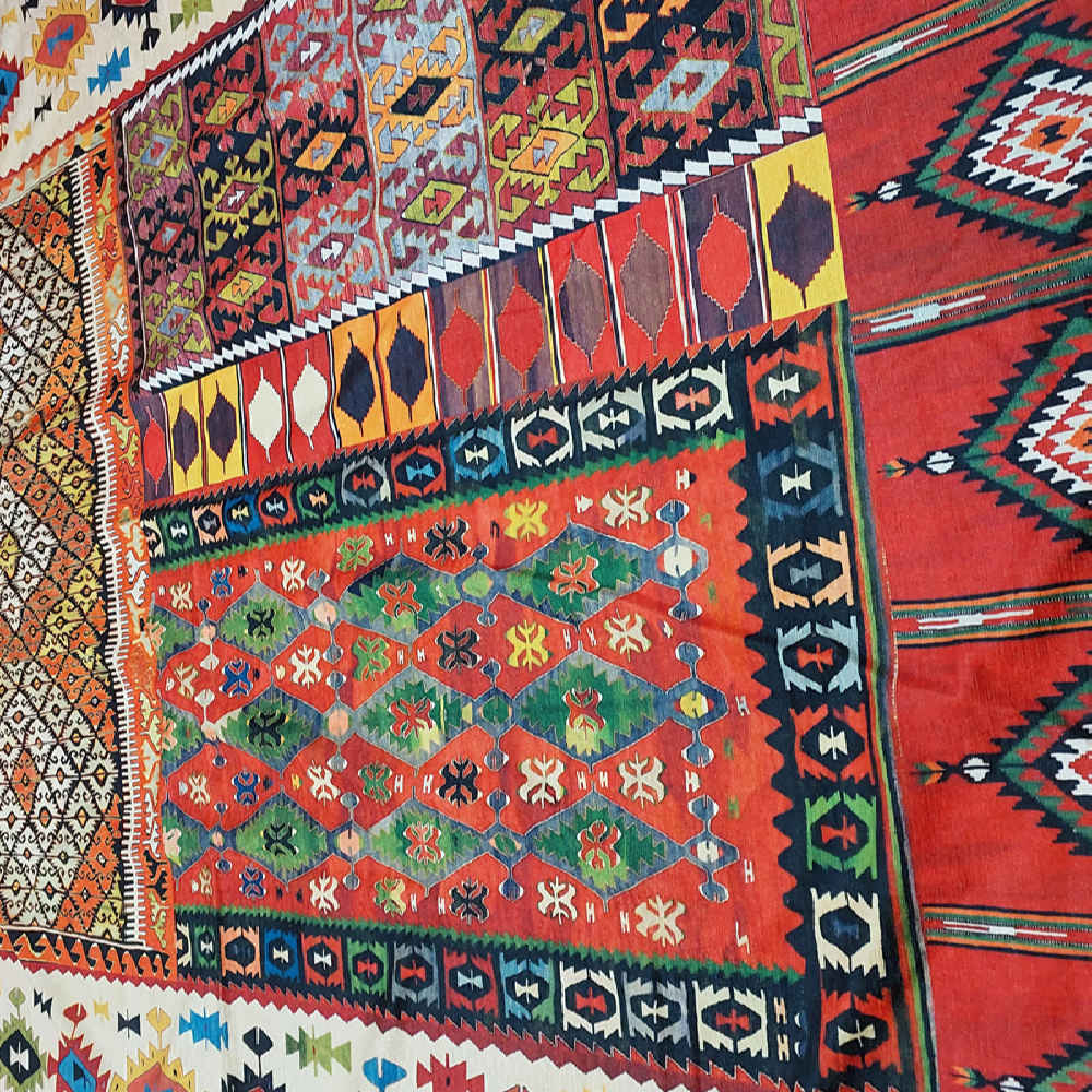 Large Boho Persian Style Indoor Floor Mat Mahrokh - ShopiPersia