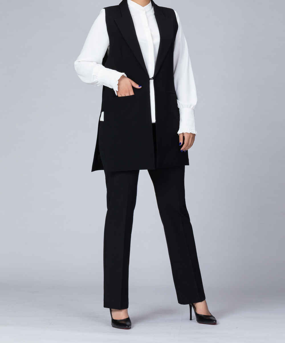 Women's Fashion Sleeveless Blazer Model Mehrsa - ShopiPersia