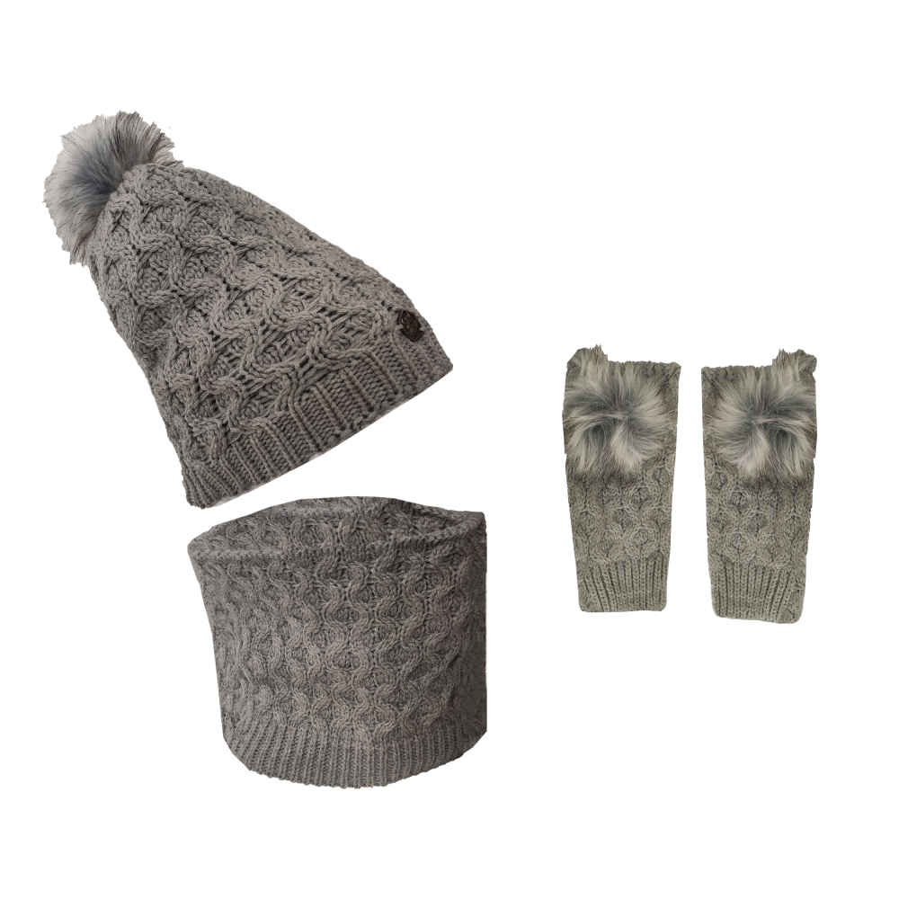 Women's Knitted Hat and Scarf Set Model Bella - ShopiPersia
