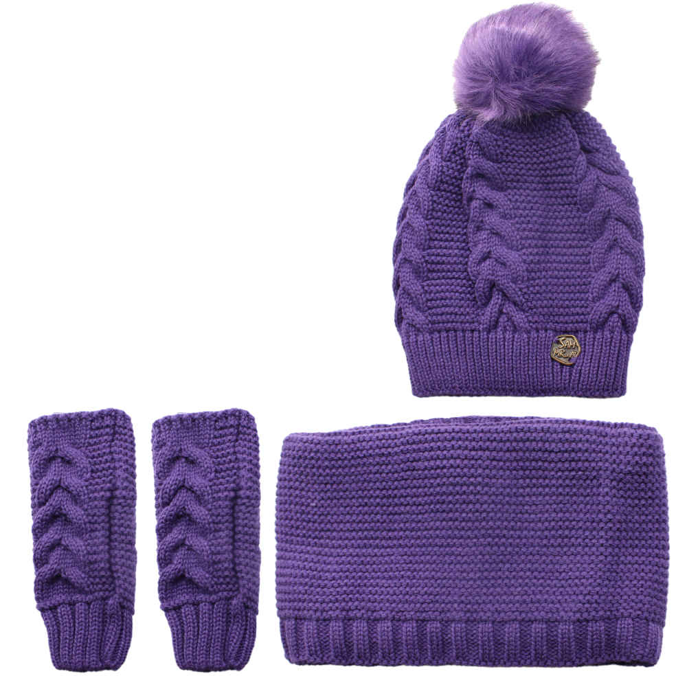 Women's Knitted Hat and Scarf Set Model Kiana - ShopiPersia