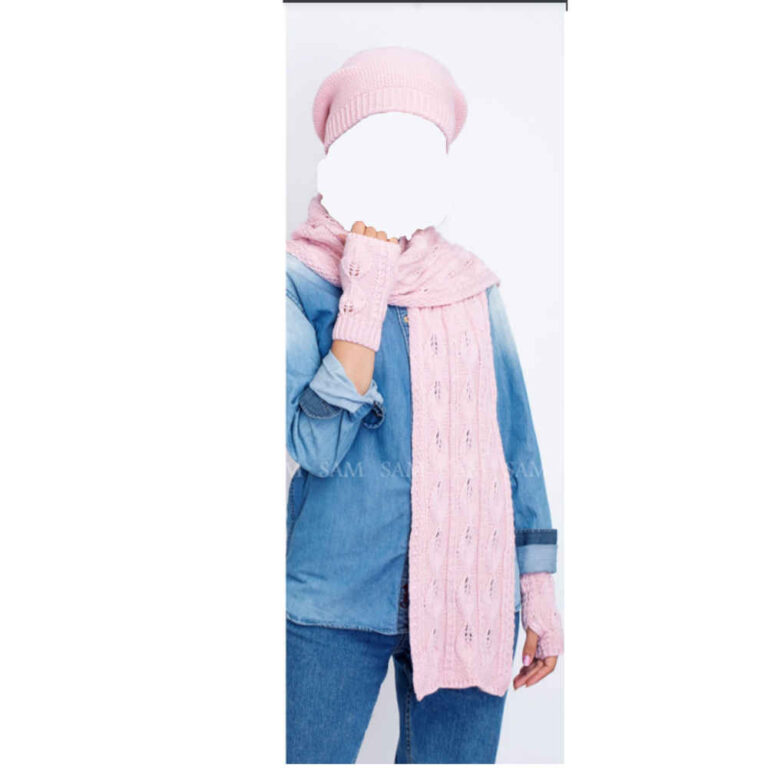 Women's Knitted Hat and Scarf Set Model Rima - ShopiPersia