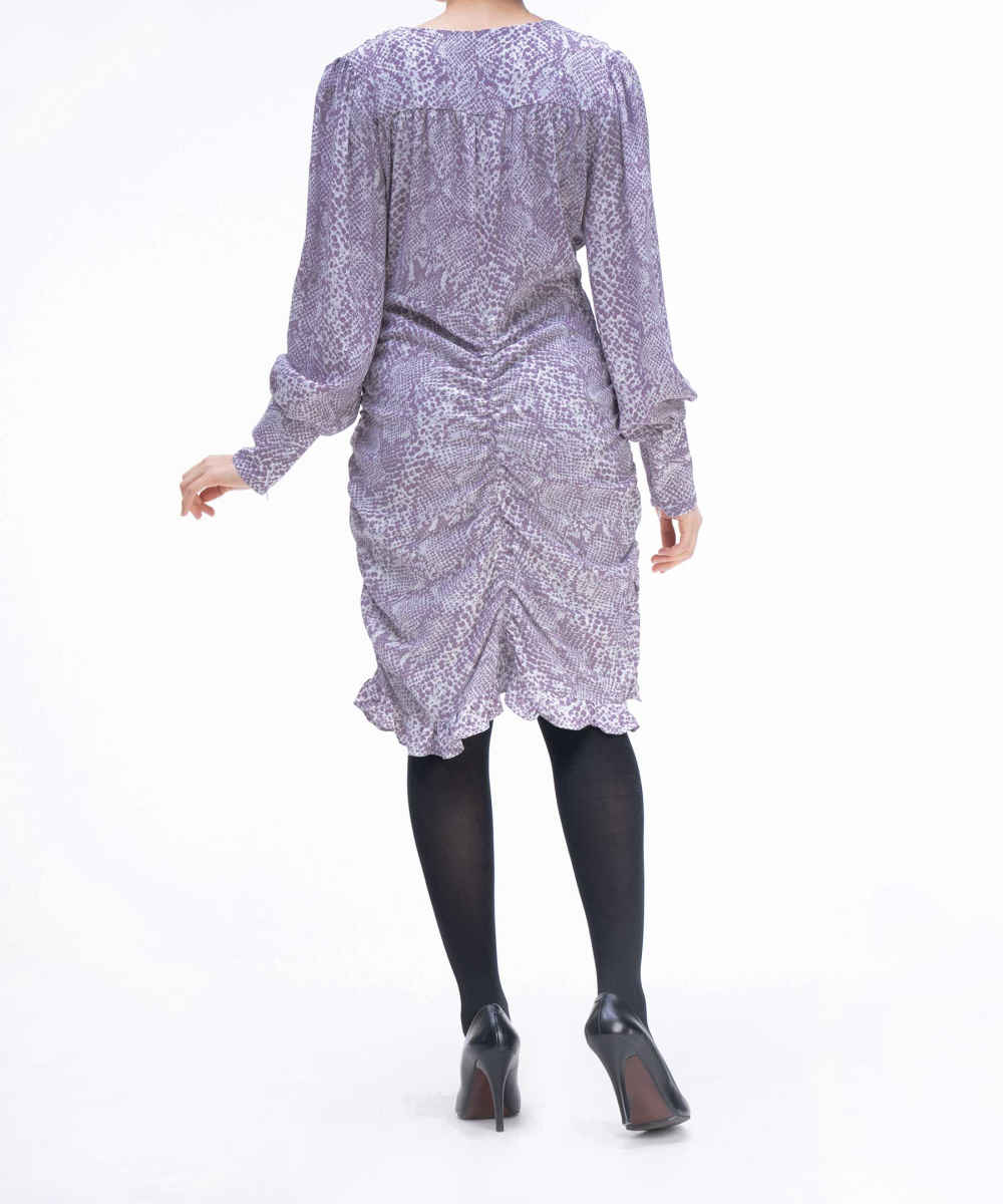 Women's Long Sleeve Dress with Snakeskin Design for Every Season Model ...