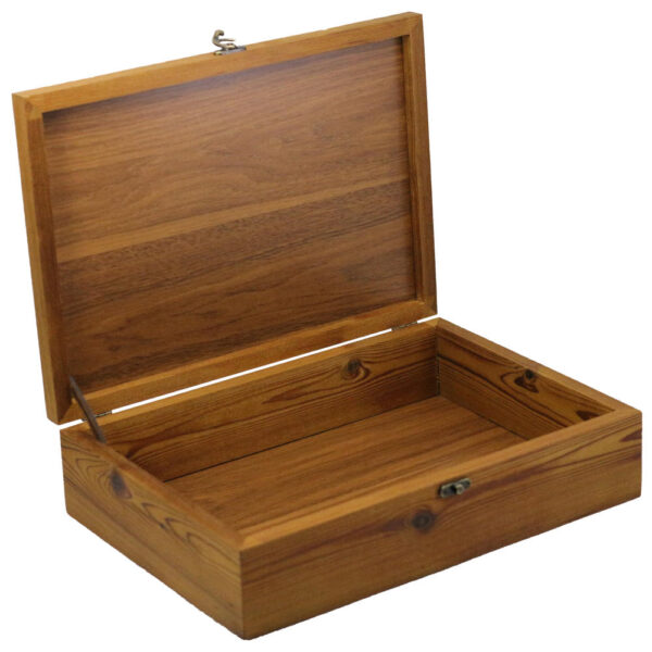 Blue Tile Tea Organizer – Wooden Box with Slots - ShopiPersia