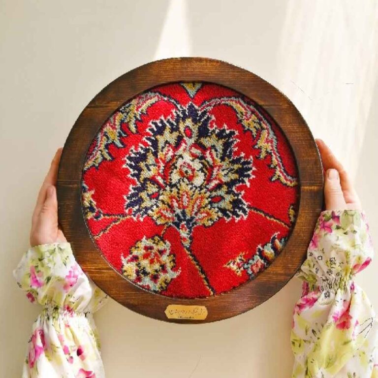 Islamic Imam Reza Holy Shrine Carpet Frame Maha - ShopiPersia